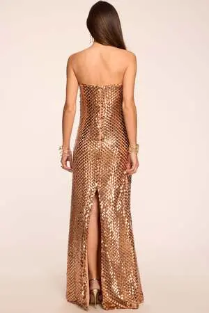 Ramy Brook Angel Sequin Strapless Gown