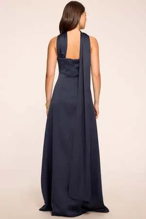 Ramy Brook Karma Scarf Strapless Gown