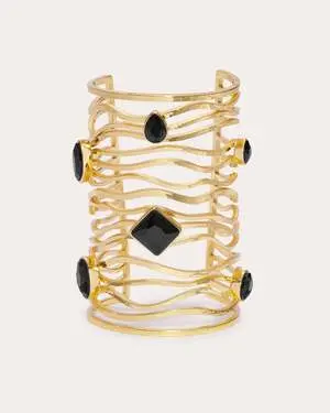 Ramy Brook Alena Stone Cuff Bracelet - Black