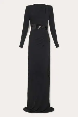 Ramy Brook Samantha Jersey Long Sleeve Sequin Gown