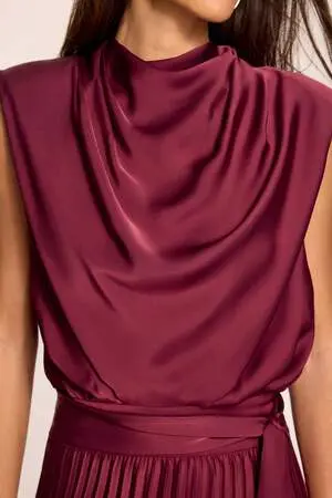Ramy Brook Farah Draped Luxury Maxi Dress