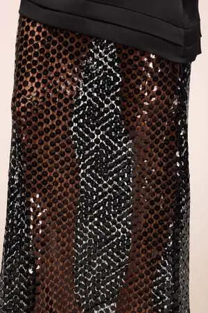 Ramy Brook Blossom Sequin Combo Gown