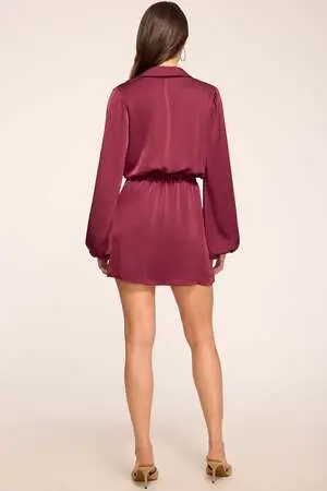 Ramy Brook Carolyn Designer Faux Wrap Mini Dress