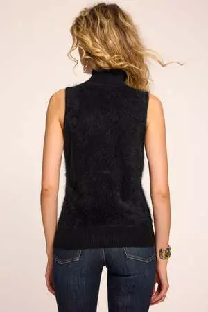 Ramy Brook Dora Luxury Cashmere Turtleneck Tank Top