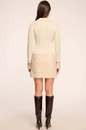 Ramy Brook Ellen Lurex Tweed Collared Mini Dress Designer