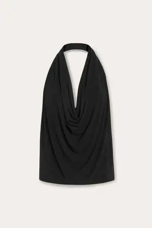Ramy Brook Alice Jersey Cowl Halter Tank Top