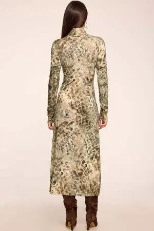 Ramy Brook Valerie Printed Midi Dress In Luxury Stretch Knit