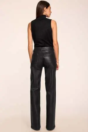 Ramy Brook Cleo Coated Wide Leg Designer Jean