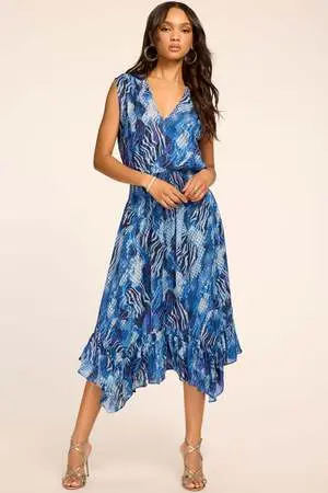 Ramy Brook Sutton Printed Midi Dress - Patchwork Python