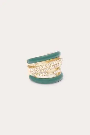 Ramy Brook Mila Statement Ring - Malachite