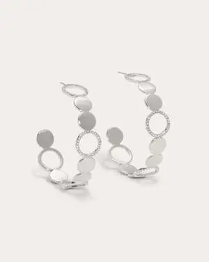 Ramy Brook Tash Sparkle Hoop Earrings - Silver