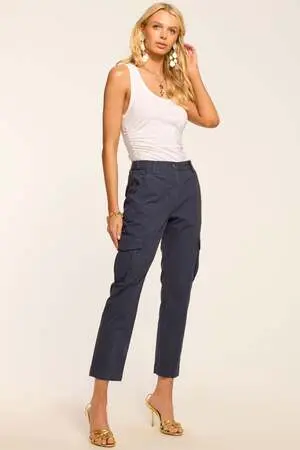 Ramy Brook Isabelle Canvas Cargo Pants - Navy