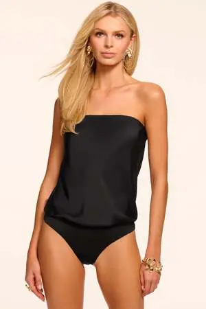 Ramy Brook Ruben Strapless Bodysuit - Black