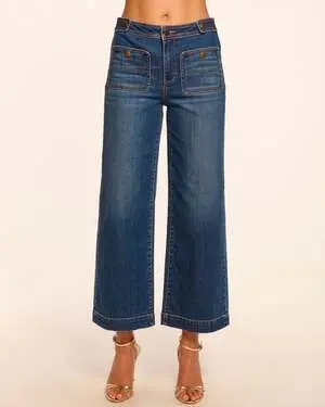 Ramy Brook Gemma Mid-rise Cropped Jean - Medium Wash