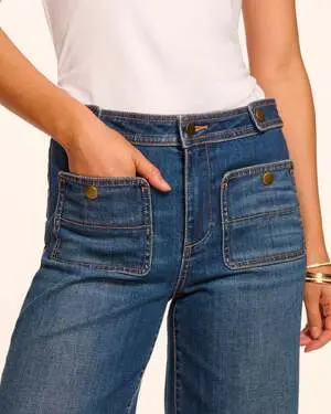 Ramy Brook Gemma Mid-rise Cropped Jean