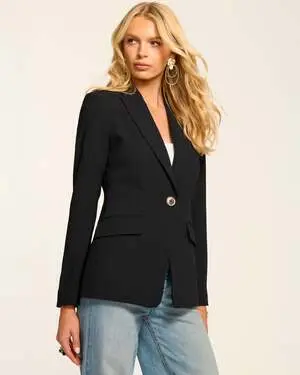 Ramy Brook Karla Tailored Blazer - Black