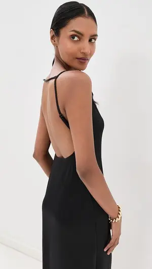 COURREGES Draped Satin Midi Dress
