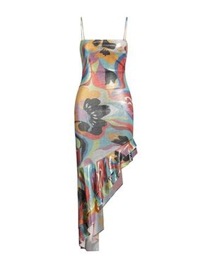 Etro Midi Dress Rust Size Polyester, Elastane - Red