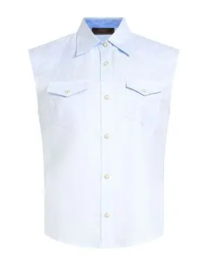 MOORER Shirt Sky Size Linen, Paper