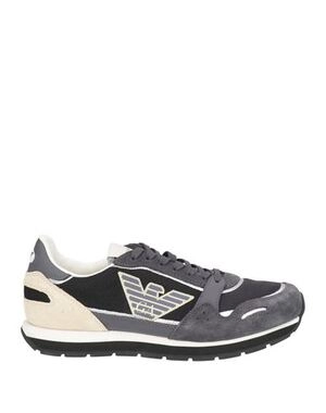 Emporio Armani Sneakers Midnight Size Polyester, Cow Leather