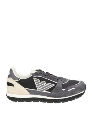Emporio Armani Sneakers Midnight Size Polyester, Cow Leather