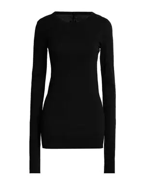 Rick Owens Cotton Jersey Long Sleeve T-shirt - Black