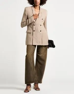 Rick Owens Blazer Light Brown Size Silk