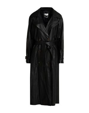 VICOLO Overcoat & Trench Coat Size Leather - Black