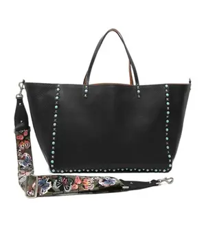 Valentino Garavani Rivet-handle Handbag - Black