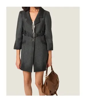 Miu Miu Single-breasted Double Wool Coat
