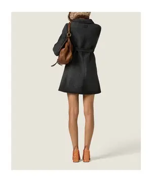 Miu Miu Single-breasted Double Wool Coat