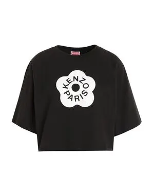 Kenzo Cotton Cropped T-shirt - Black