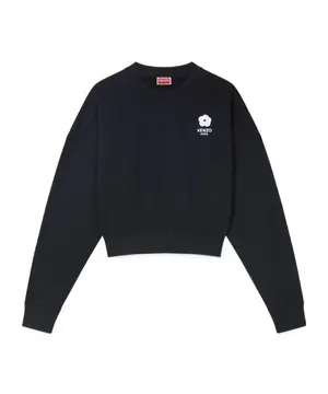 Kenzo Crewneck Cropped Sweatshirt - Black