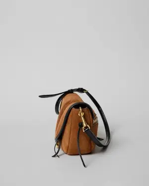Celine Little Halfmoon Soft Triomphe In Suede Calfskin