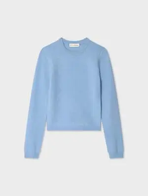 WHITE & WARREN Cashmere Crewneck Top - Soft Blue