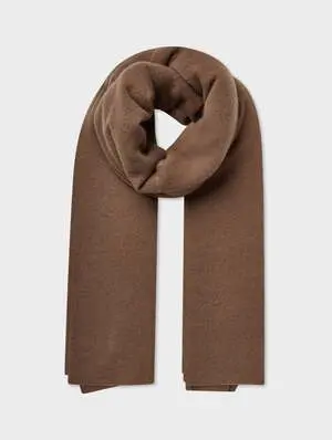 WHITE & WARREN White & Warren Cashmere Travel Wrap (sale) In Turquoise Sea Saddle Brown