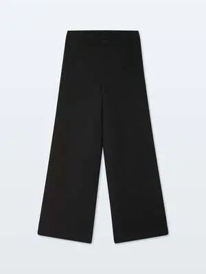 WHITE & WARREN Superfine Organic Cotton Waisted Pant - Black
