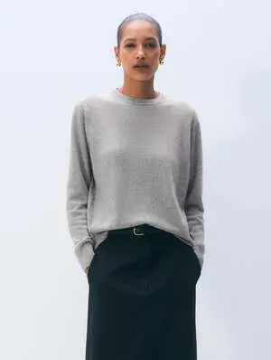 WHITE & WARREN Cashmere Top - Grey