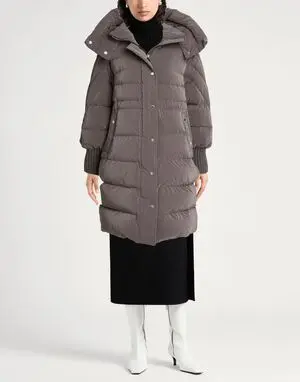 MOORER Quilted Down Coat With Detachable Hood