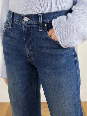 MOTHER The Bookie Sneak Jeans - Blue