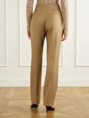 Valentino Garavani Pleated Straight-leg Trousers
