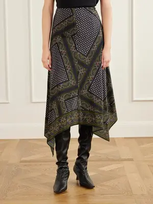 Veronica Beard Hartley Paisley-print Silk-blend Maxi Skirt - Multi