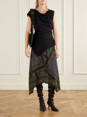 Veronica Beard Hartley Paisley-print Silk-blend Maxi Skirt