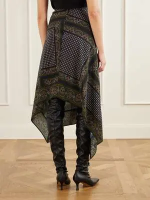 Veronica Beard Hartley Paisley-print Silk-blend Maxi Skirt