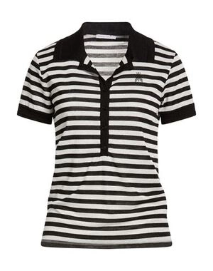 Patrizia Pepe Polo Shirt Size Polyester, Viscose, Polyamide, Elastane - Black