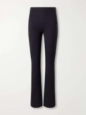 Veronica Beard Gracie Stretch-jersey Flared Pants - Black