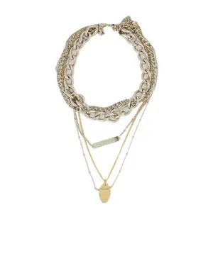 Rabanne Layered Two-tone Chain Necklace