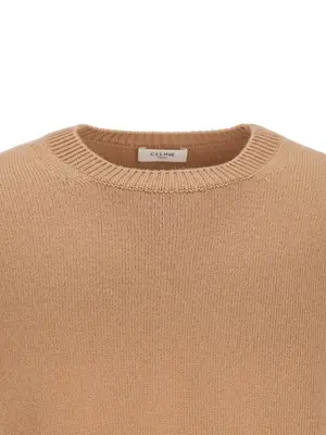 Celine Cashmere Crewneck Sweater With Elbow Patches