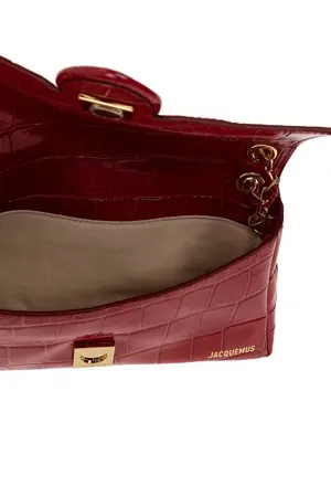Jacquemus Croc-embossed Chain Shoulder Bag