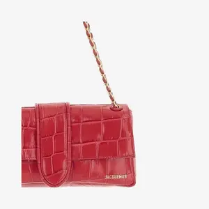 Jacquemus Croc-embossed Chain Shoulder Bag